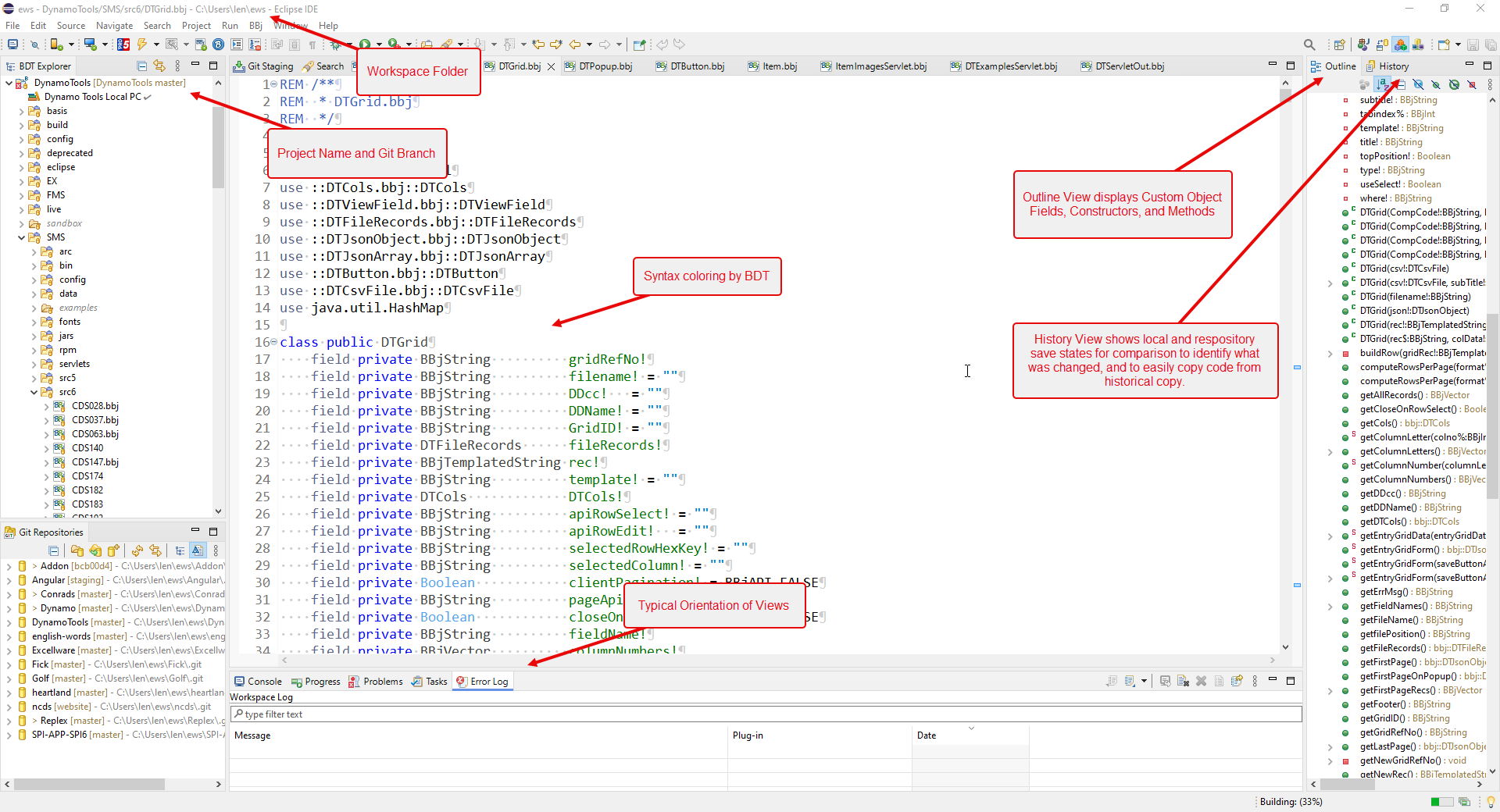 Developing in Eclipse