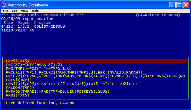Program Editor - Code Completion Examples