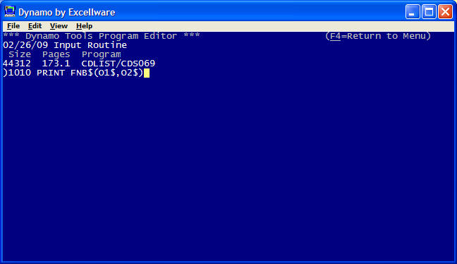 Program Editor - Code Completion Examples